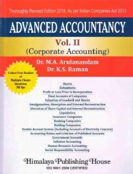 Amazon.in: Buy Advanced Accounting (Corporate Accounting – II) Book ...
