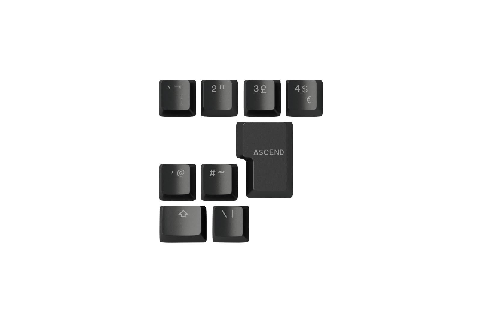 Glorious Gaming 9x ABS Doubleshot Keycaps V2 (UK English Expansion Set ...