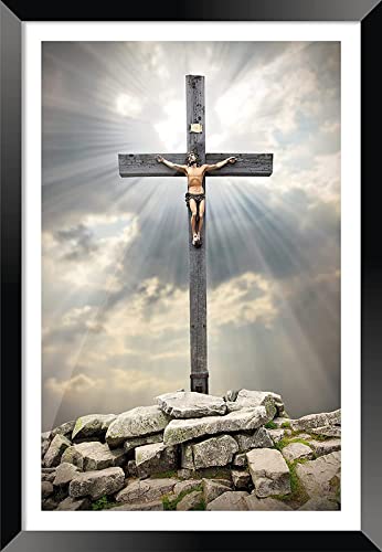 Zahid Framer Lord Jesus Christ Cross Photo Frame With Glass for Decor ...