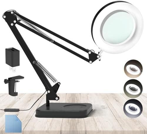 Amazon.com: Magnifying Glass with 12 LED Lights, 30X Double Glass Lens ...