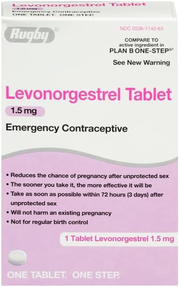 Amazon.com: Rugby Levonorgestrel 1.5 mg Tablet - Emergency ...