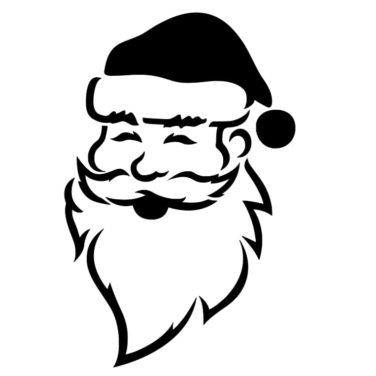 Santa/Father Christmas Stencil - RE-USABLE 6.5 x 10 inch : Amazon.co.uk ...