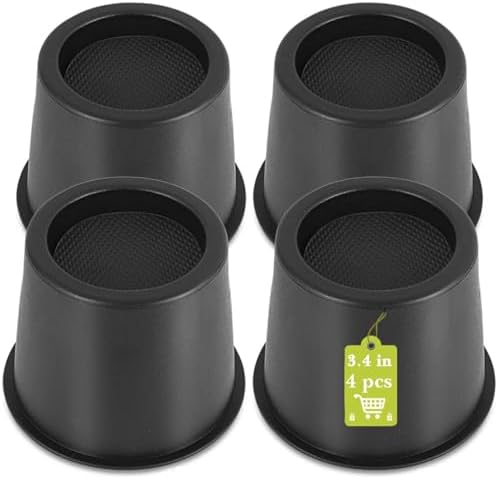 Amazon.com: Noamus 6 Pack Round Bed Risers, 4 Inch Furniture Raising ...