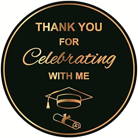 Amazon.com: Graduation Thank You Stickers,2 inch 90pcs Gold Stamping ...