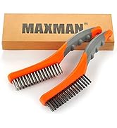 MAXMAN Wire Brush, Heavy Duty Stainless Steel Wire Brushes for Cleaning ...