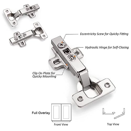 4 Pcs Kitchen Cupboard Hinges, Cabinet Hinges, Door Hinges Cupboard ...