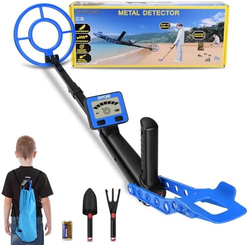 Dmyond Metal Detector for Kids - 7.6" Waterproof Coil with LCD Display ...