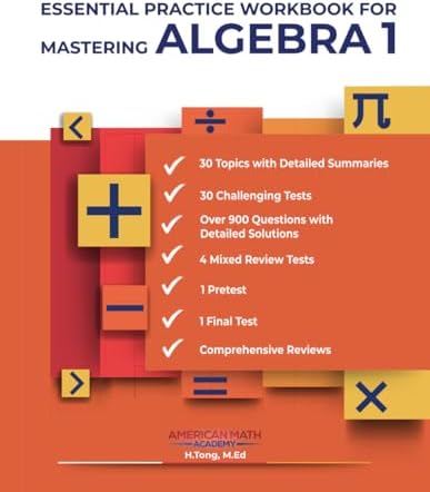 ESSENTIAL PRACTICE WORKBOOK FOR MASTERING ALGEBRA 1: Academy, American ...