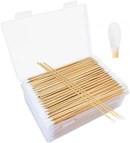 Amazon.com : Garrelett 400 Count Round Tip Cotton Swabs, 6-Inch Bamboo ...