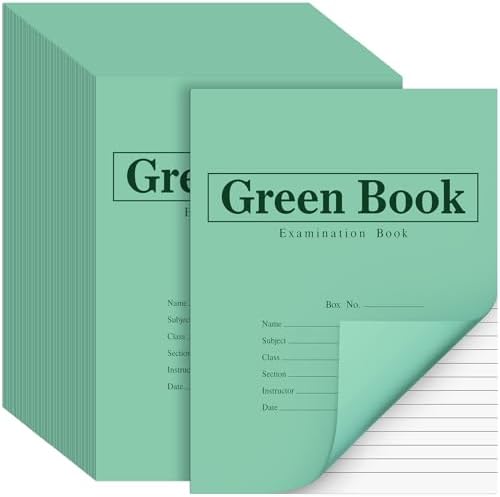 Amazon.com : Skyygemm 100 Pack Green Exam Book Green Test Book, 8.5" x ...