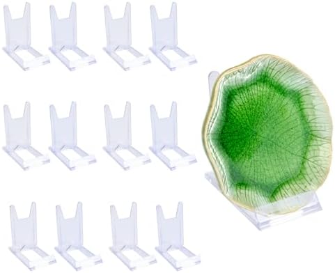 ICEBLUEOR Plastic Display Stand, 12 PCS Clear Acrylic Plate Display ...