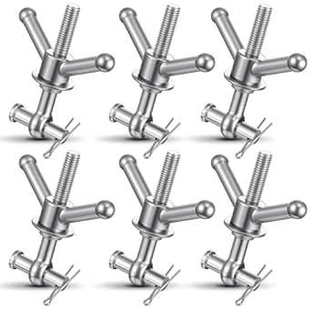 Otoolling 6 Pack Stainless Steel Wingnut Assembly for Manways, 5/8" Eye ...