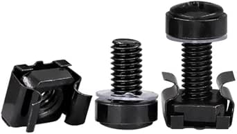 TIAMORK 100 Set M5,M6 Cage Nuts Screws and Washers Set, Hardware Cage ...