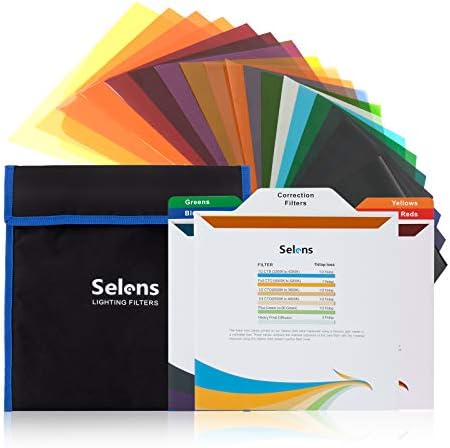 Selens 4PCS 40x50cm Lighting Gels Filter CTO Flash Gel Orange Light 4 ...