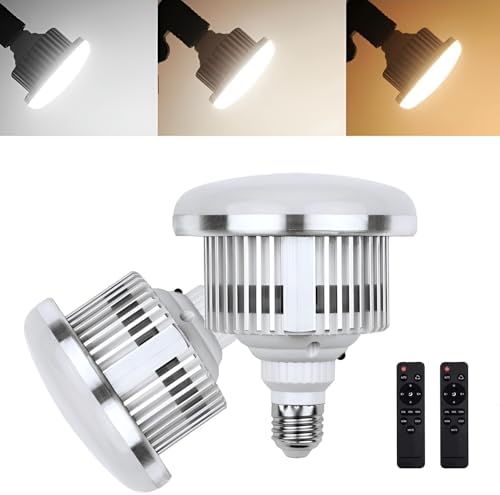 BOLLUMA 85W Photography LED Light Bulb, Bi-Color Dimmable E27 3000K ...
