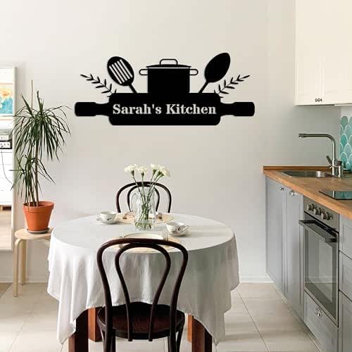 Amazon.com: Metal Kitchen Signs Wall Decor, Custom Kitchen Wall Decor ...