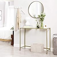 VASAGLE Console Table, Tempered Glass Table, Modern Sofa or Entryway ...