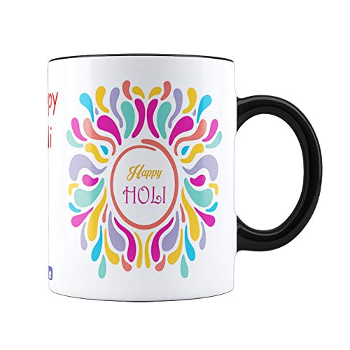 Buy Happy Holi Festival Hindi - Inner Black Printed with Black Printed ...