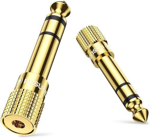 Amazon.com: Amazon Basics Gold Plated 6.35mm 1/4 Male to 3.5mm 1/8 ...