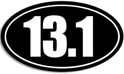 Amazon.com: JR Studio 3x5 inch Black Oval 13.1 Half Marathon Sticker ...