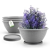 Amazon.com : Quarut 12 Inch Pots for Plants,4 Pack Large Flower Pots ...