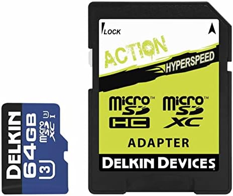 Amazon.com: Delkin Devices 64GB HYPERSPEED microSDXC UHS-I (V30) Memory ...