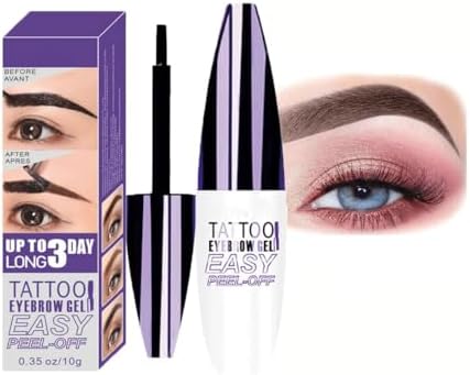 Amazon.com : Easy Peel-Off Eyebrow Gel- Waterproof & Sweatproof,Tattoo ...