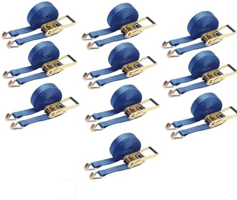 10X Heavy Duty 8 Meter X 50mm Ratchet Tie Down Strap Lorry Lashing ...