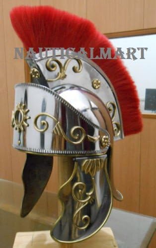 Amazon.com: Greco Roman Armor Helmet with Red Plume by Nauticalmart ...