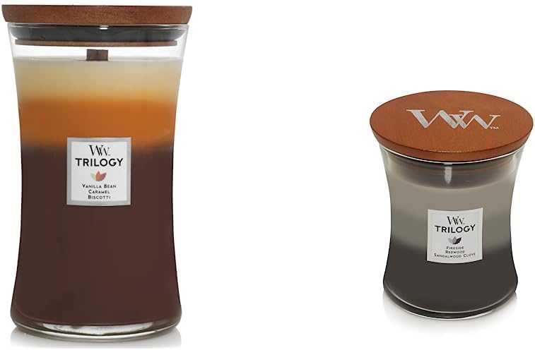 Amazon.com: WoodWick Café Sweets Large Hourglass Trilogy Candle & Warm ...