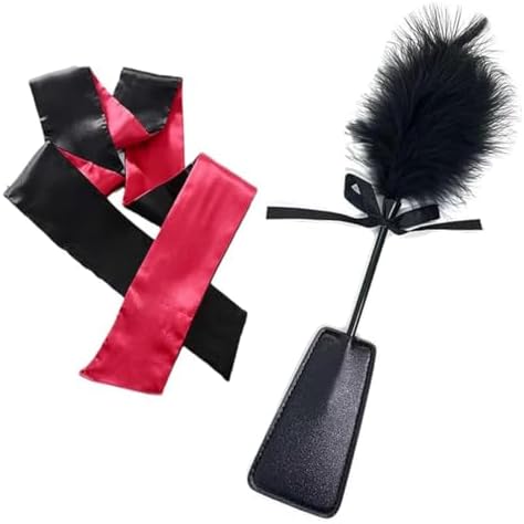 Blindfold and Feather Tickler 2 Pieces Set for Couples Games Feather ...