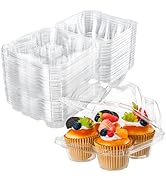 Amazon.com: NPLUX 24 Count Cupcake Containers 10 Pack Cupcake Holders ...