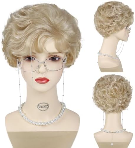 Amazon.com : Baruisi Short Fluffy Grey Wigs for Women Natural Looking ...