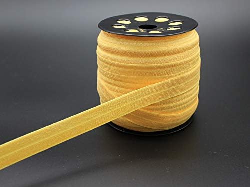 Amazon.com: Gold Fold Over Elastic 5/8 inch 15mm Elastic Bands for ...