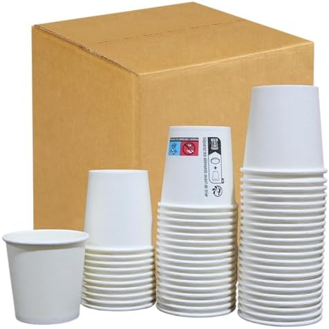 Very Wood Compagny [3000 pcs] Disposable Paper Cups 120ml, Disposable ...