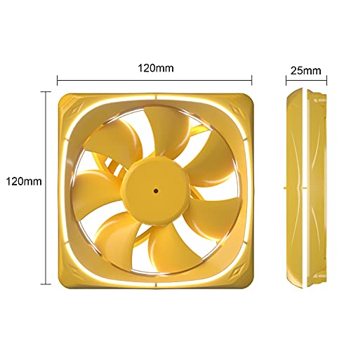 Snapklik.com : DF120 3 Pack Case Fans, 120mm LED Lighting PC Cooling ...