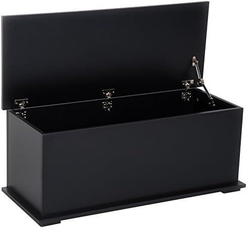 Creative Deco XXL Large Black Wooden Storage Box Chest | 40 x 30 x 24 ...