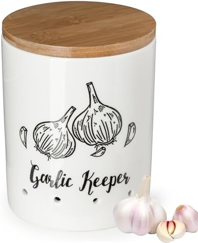 Amazon.com: OwnMy Garlic Keeper for Counter, Metal Garlic Storage ...