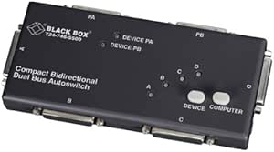 Amazon.com: Black Box Compact Bidirectional Dual Bus AutoSwitch, 4-to-2 ...