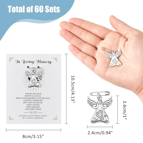SUPERFINDINGS 60 Sets Funeral Favors Includng Funeral Pins Funeral ...