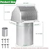 6 Inch Wall Vent Cover,Exterior Wall Vent Hood with Screen and Damper ...