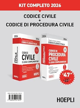 Codice civile + Codice di procedura civile. Kit completo 2026 : Franchi ...