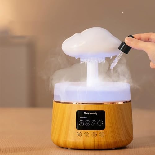 Amazon.com: Rain Cloud Humidifier Waterdrop Essential Oil Diffuser ...