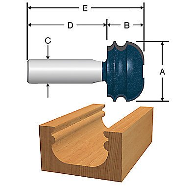 Bosch 84530M 49/64-Inch Cut 1/4-Inch Shank With Ball Bearing Cove ...