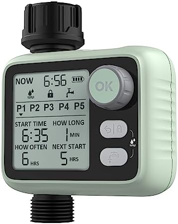 Amazon.com : STYDDI Sprinkler Watering Timer with Rain Sensor and 5 ...