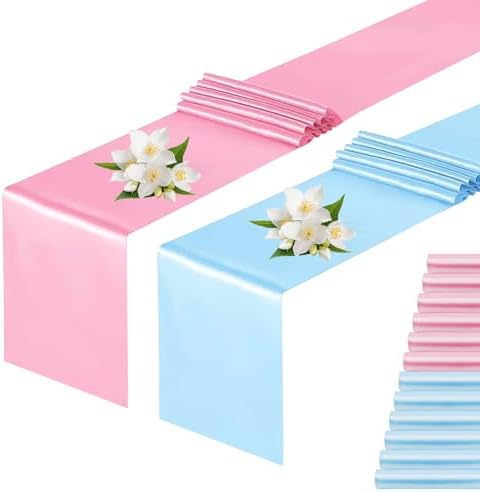 Amazon.com: Newwiee 4 Pcs Pastel Table Runner Macaron Assorted Color ...