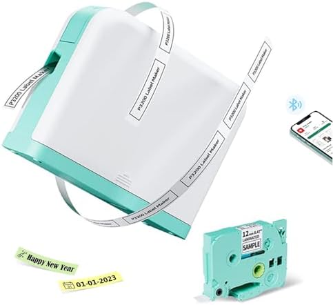 Label Maker Machine with Tape, P3200 Bluetooth Portable Labeler with ...