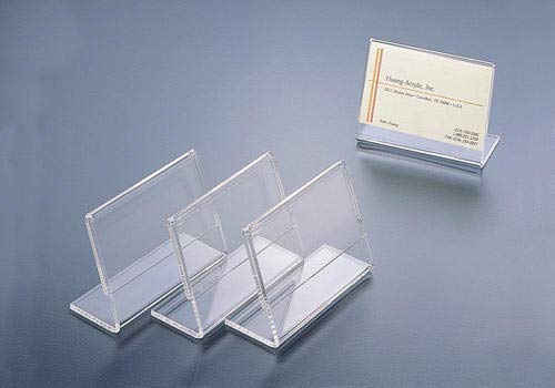 SIGNOOGLE Pack of 10 Small Mini L Label Holder Acrylic Stand Label ...