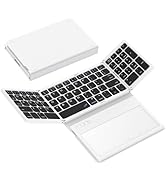 Amazon.com: GEODMAER Foldable Bluetooth Keyboard, Portable Full Size ...