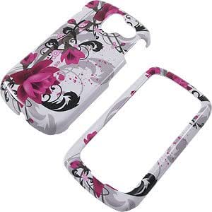 Amazon.com: Purple Flowers White Protector Case Pantech Crux CDM8999 ...